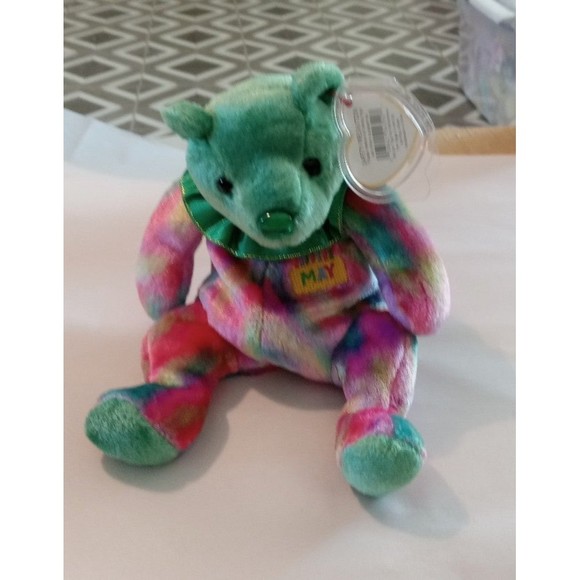 Toys | Ty Beanie Babies May The Bear | Poshmark